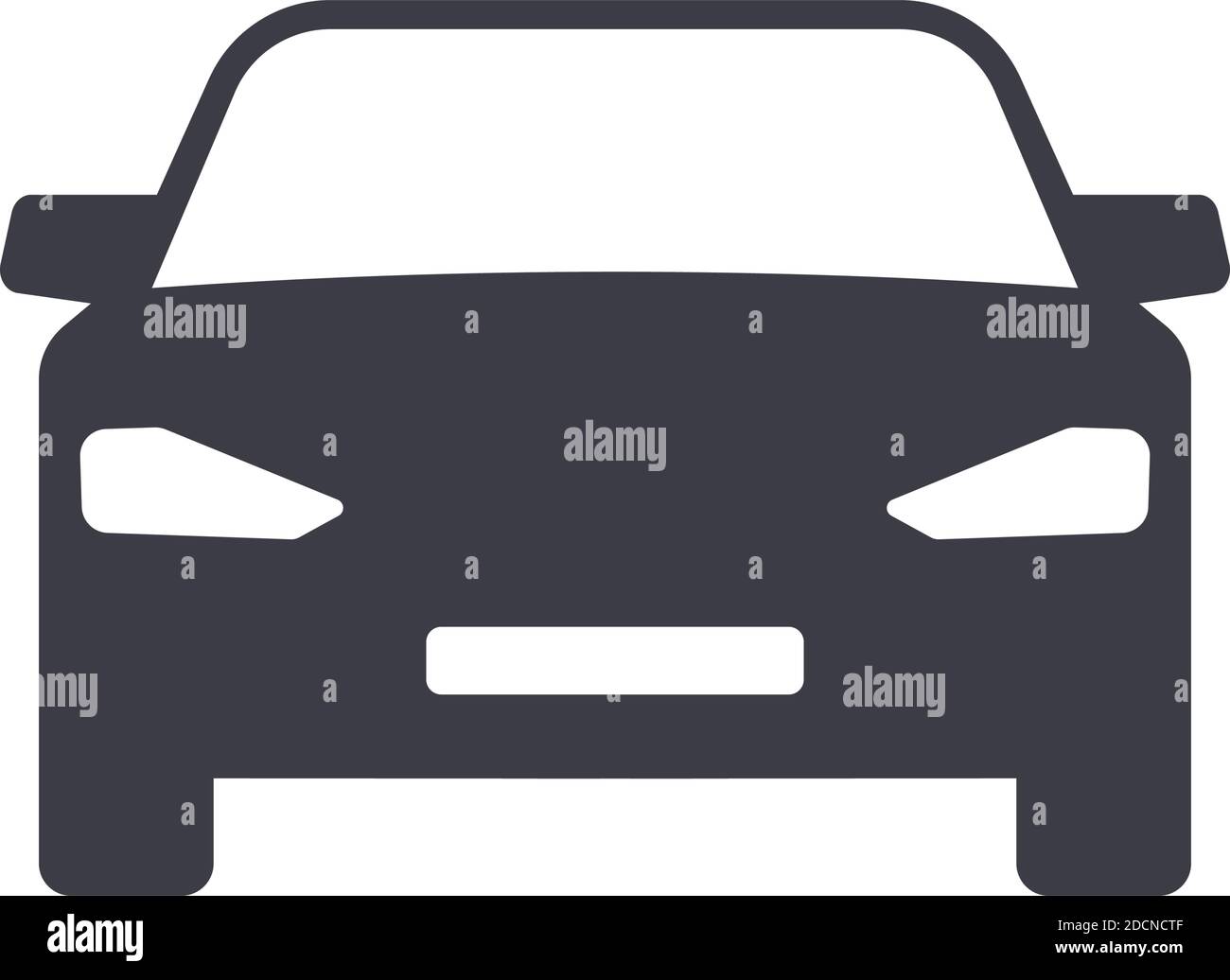 Simple car button or icon isolated on white background Stock Vector ...