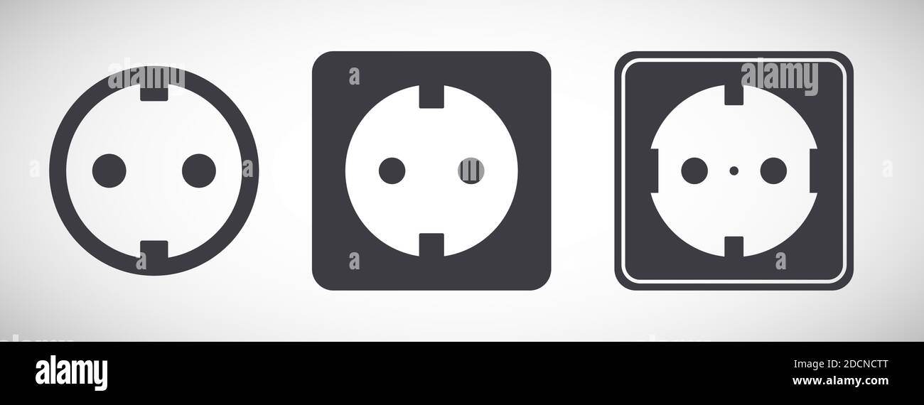 Power socket symbol Stock Vector Images - Alamy