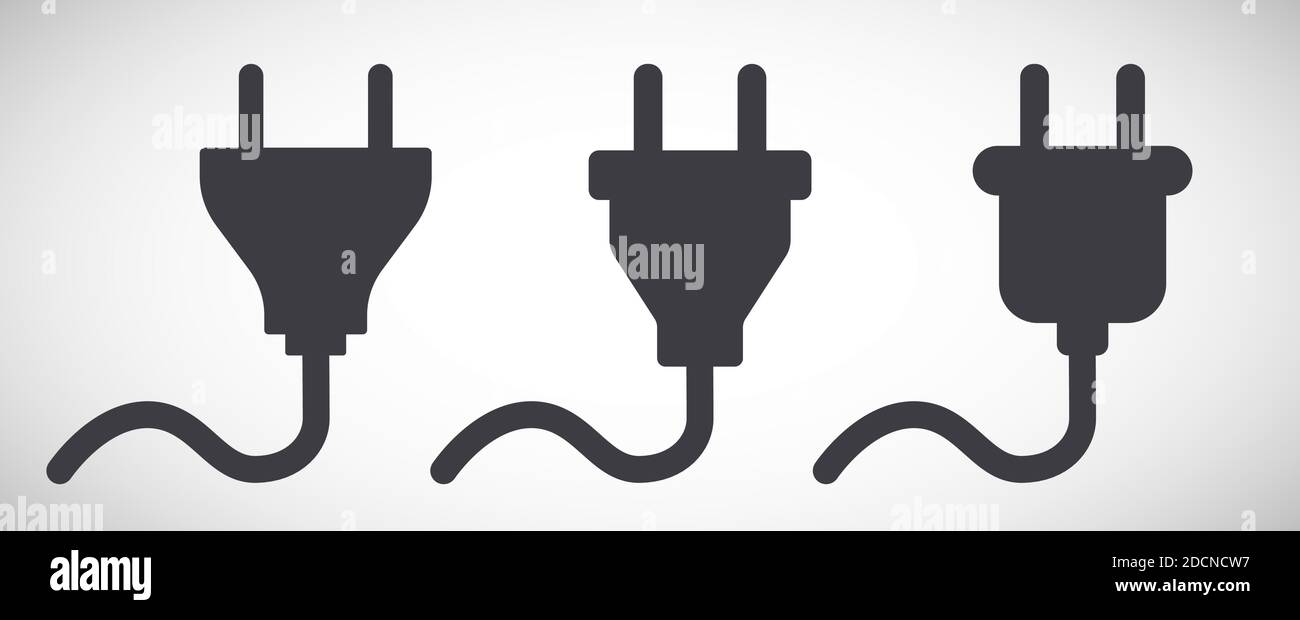 Different energy power plug icons or symbols Stock Vector Image & Art ...