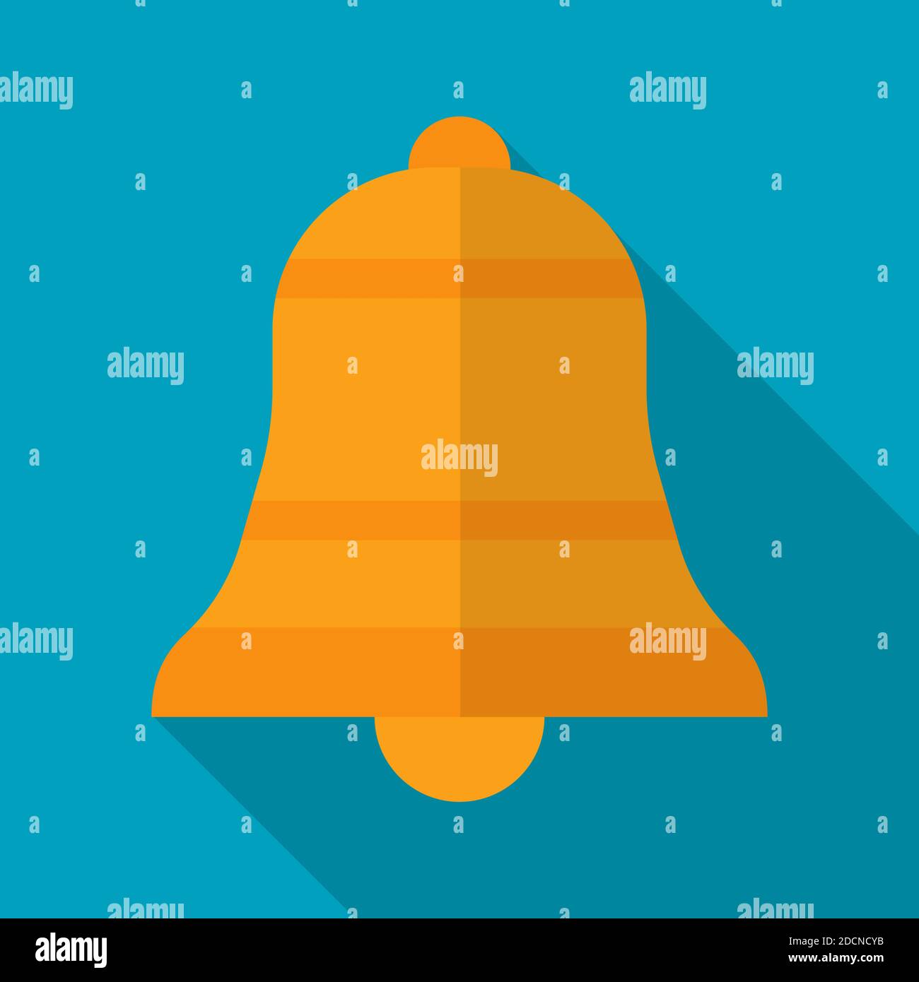 Yellow bell vector illustration icon grey line art design symbol ...