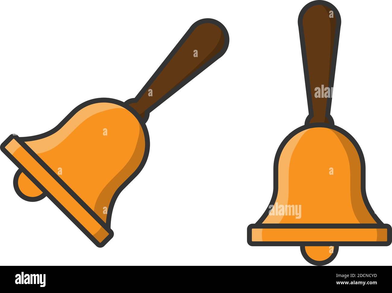 Orange ringing bell icon vector illustration pictogram Stock Vector ...