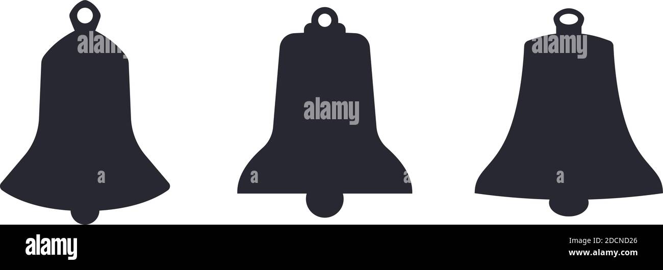 Church bell silhouettes vector icon illustration pictogram flat design ...