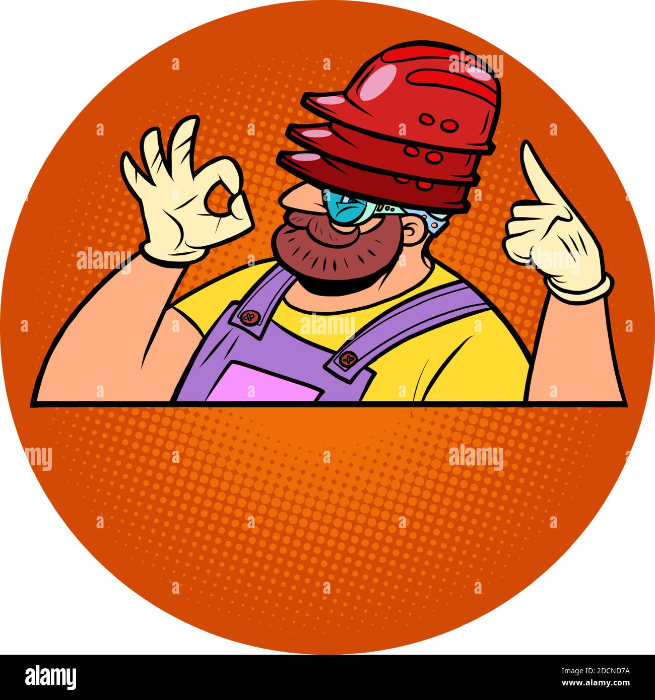 Man hat on head Stock Vector Images - Alamy