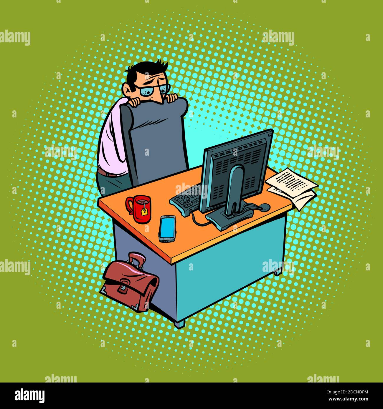 Scared man Stock Vector Images - Alamy