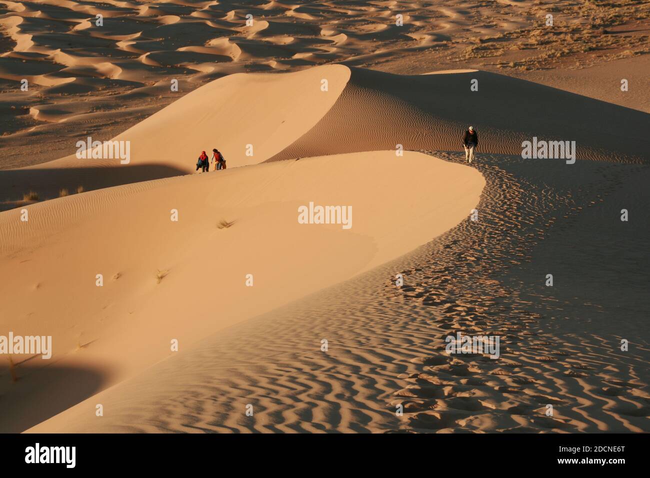 Dunes in the Sahara desert in the heart of Africa, Erg Admer, Algeria ...