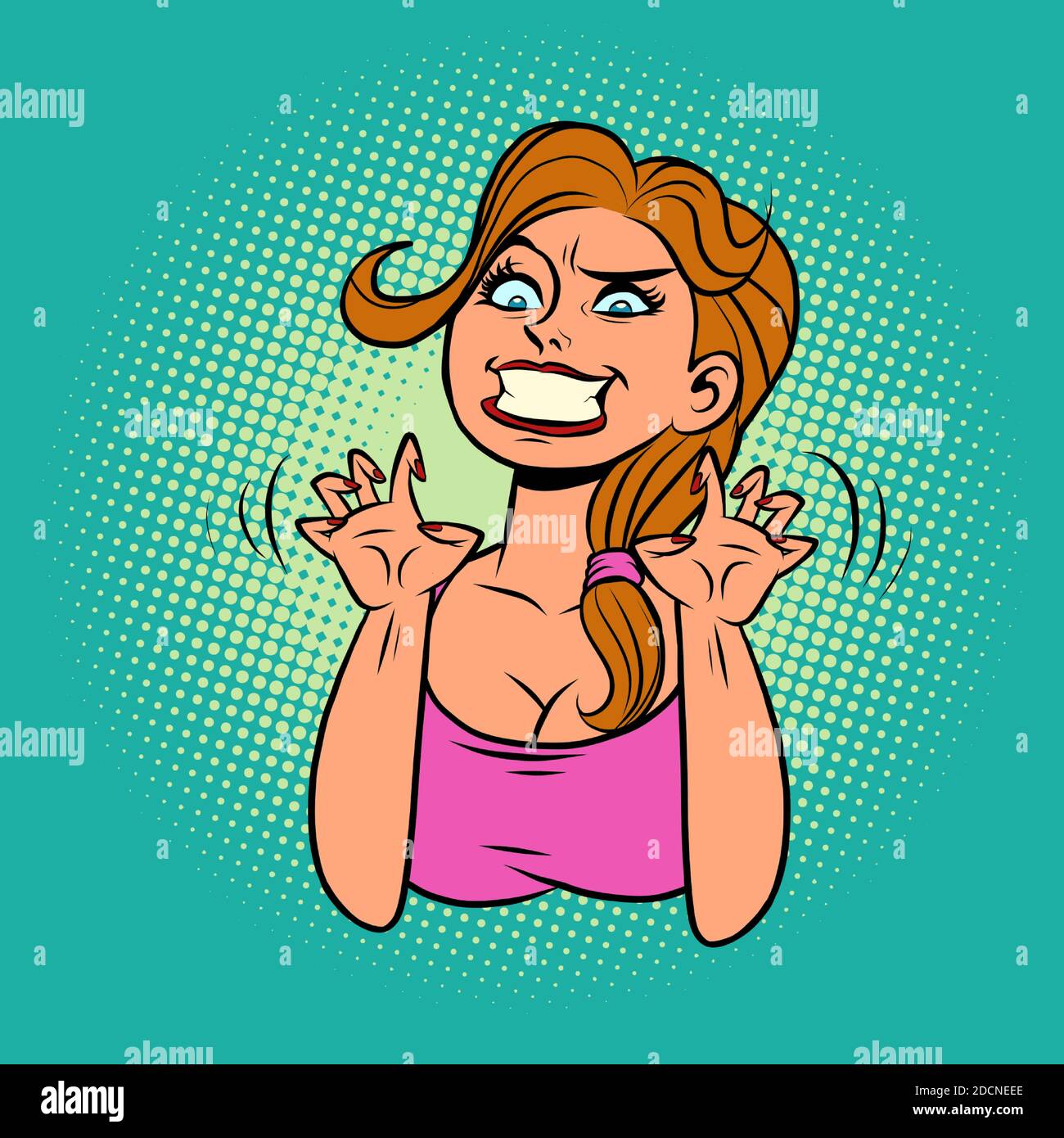Funny insidious evil woman Stock Vector Image & Art - Alamy