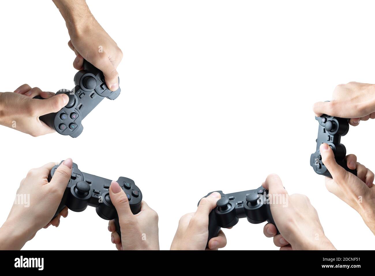 video game controller in hand isolated on white background Stock Photo ...