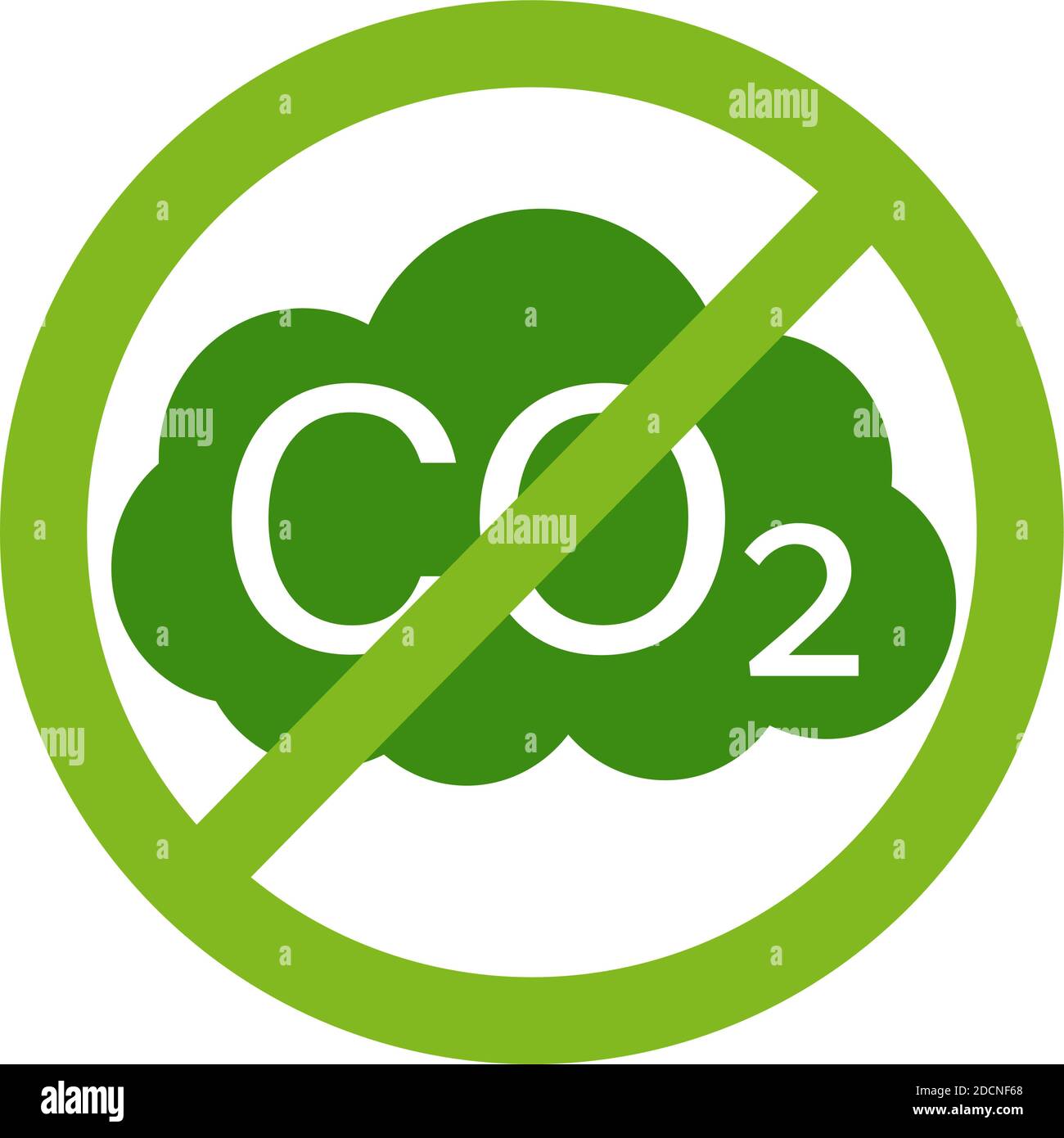 Green anti CO2 emission icon round shape vector illustration Stock ...