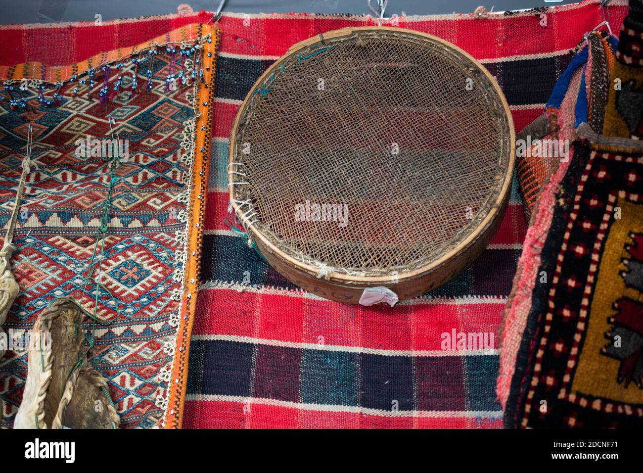 Traditional type sieves made of wood Stock Photo - Alamy