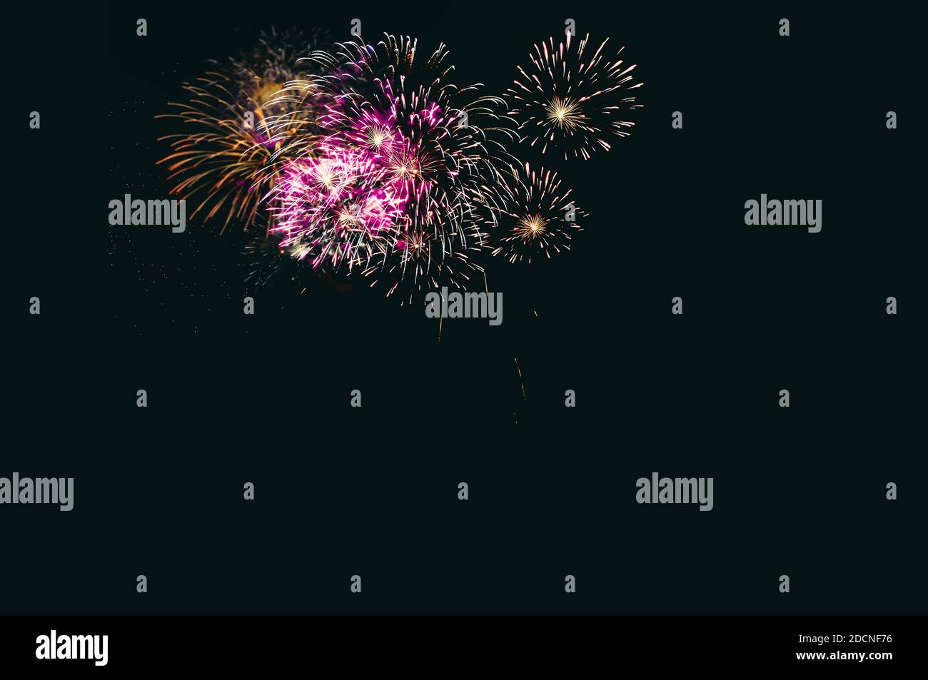 Abstract colored firework background with free space for text Stock ...