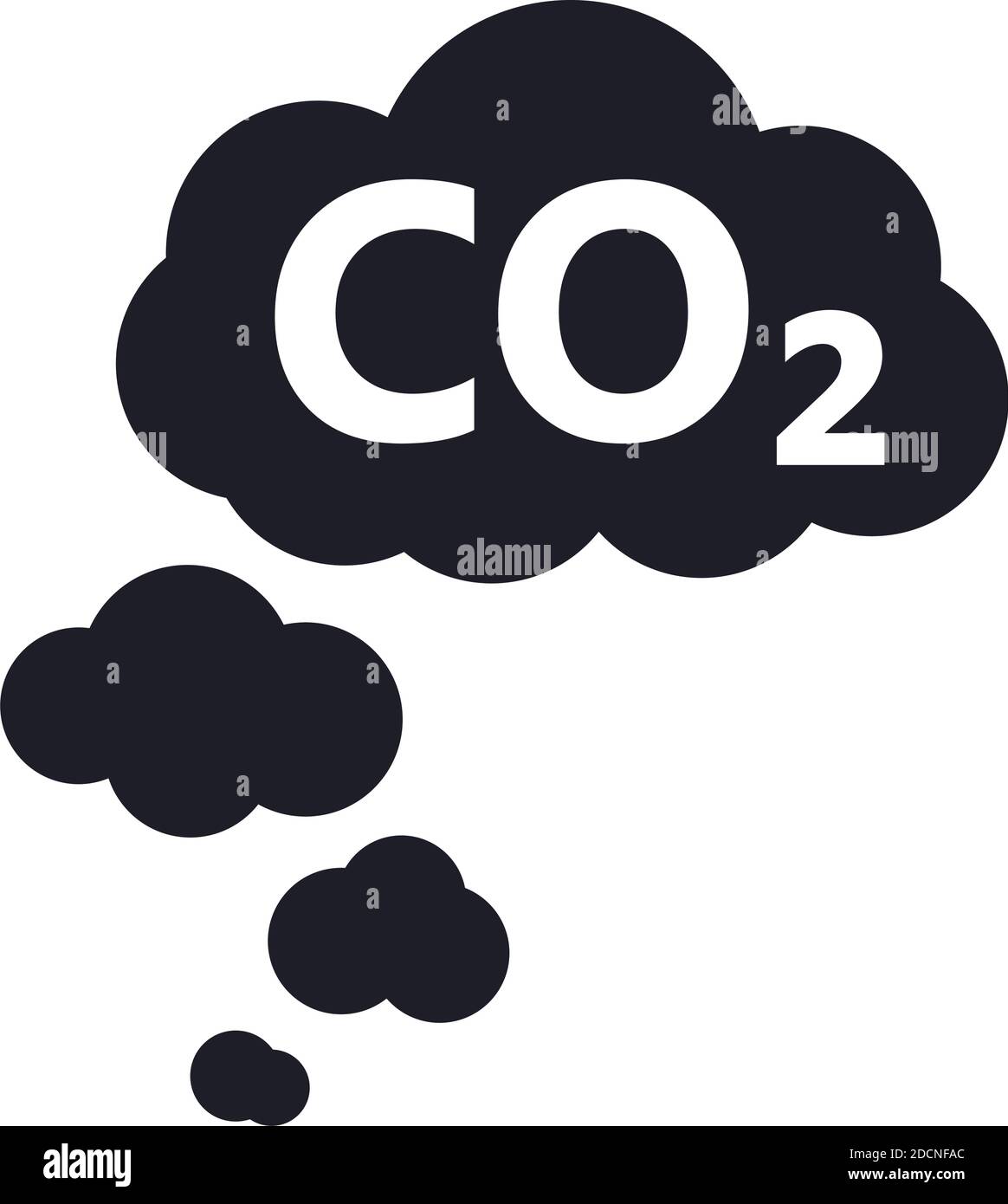 CO2 with clouds icon eco emission symbol flat design Stock Vector Image ...