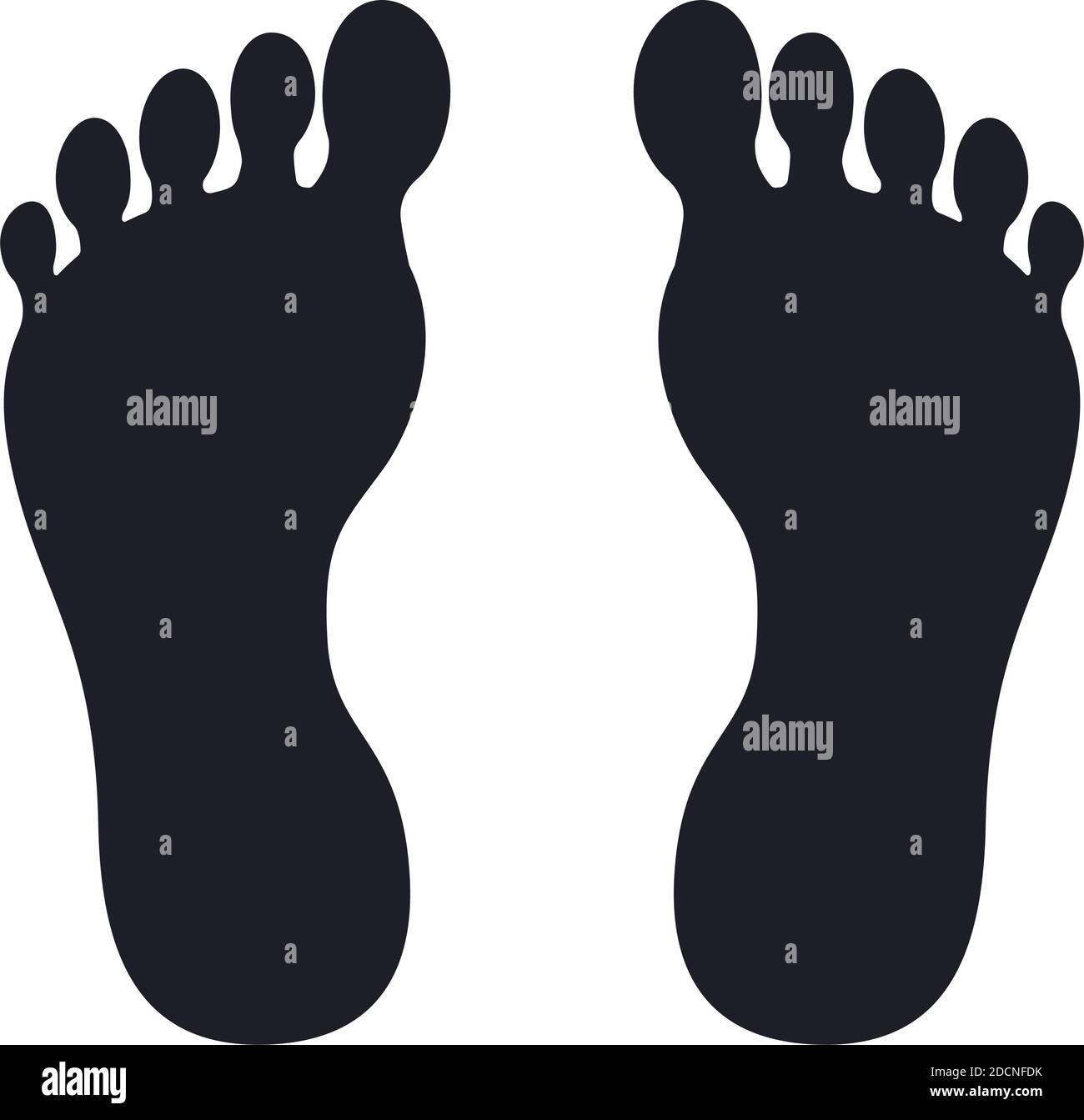 Human foot barefoot anatomy sole silhouettes vector illustration Stock ...