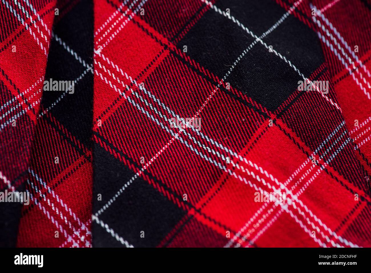 Tartan Plaid Fabric Pattern Background Textured Red Tartan School