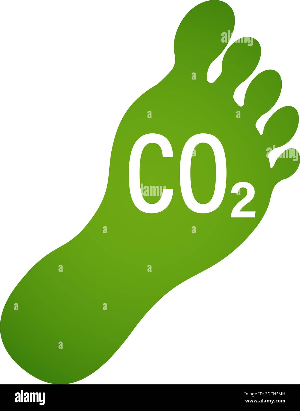 CO2 ecological footprint symbol green eco icon silhouettes vector ...