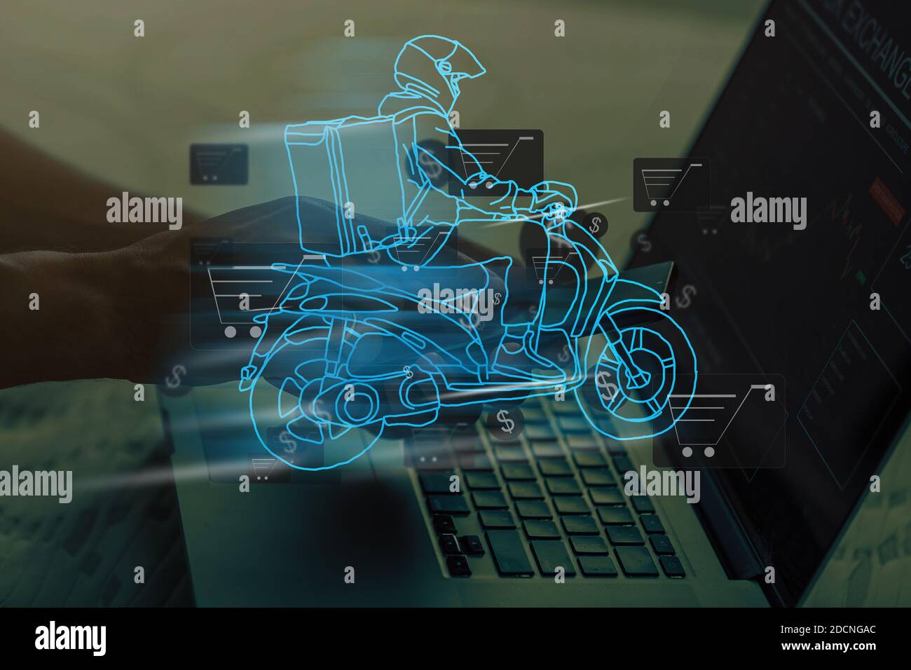 Delivery logistics on virtual hi-res stock photography and images - Alamy
