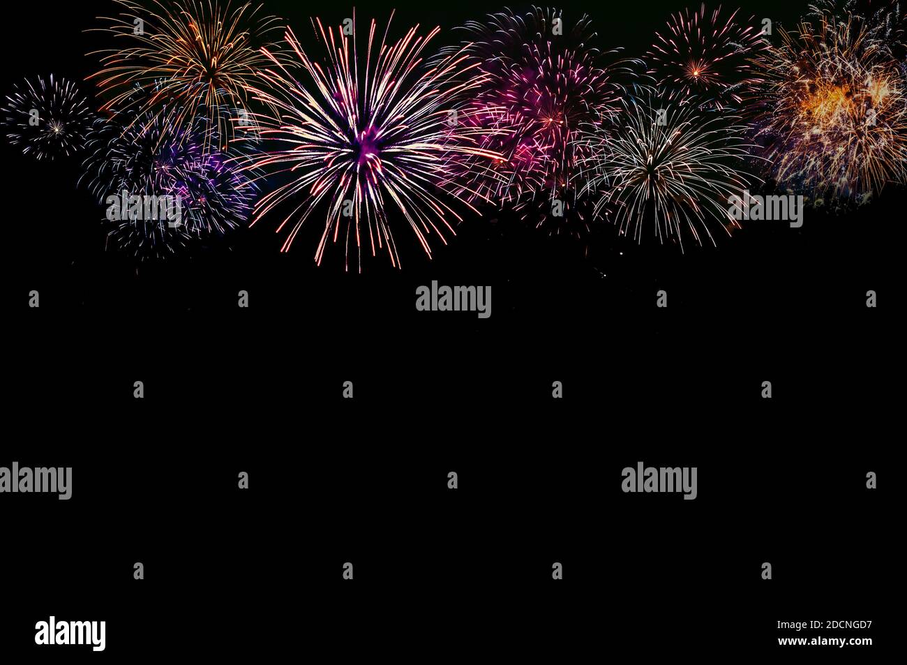 Abstract colored firework background with free space for text Stock ...