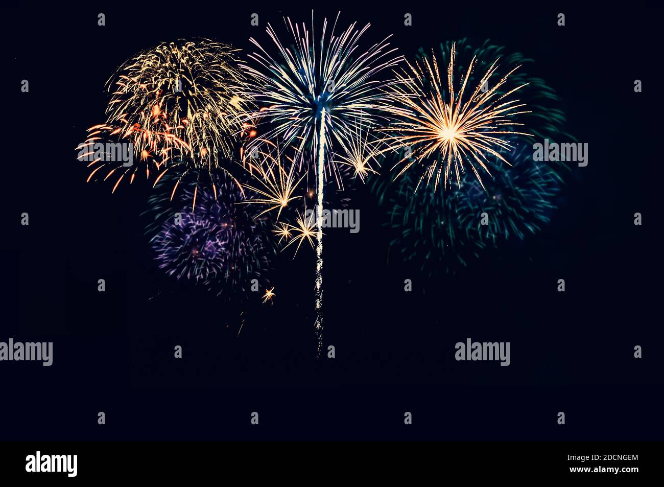 Abstract colored firework background with free space for text Stock ...