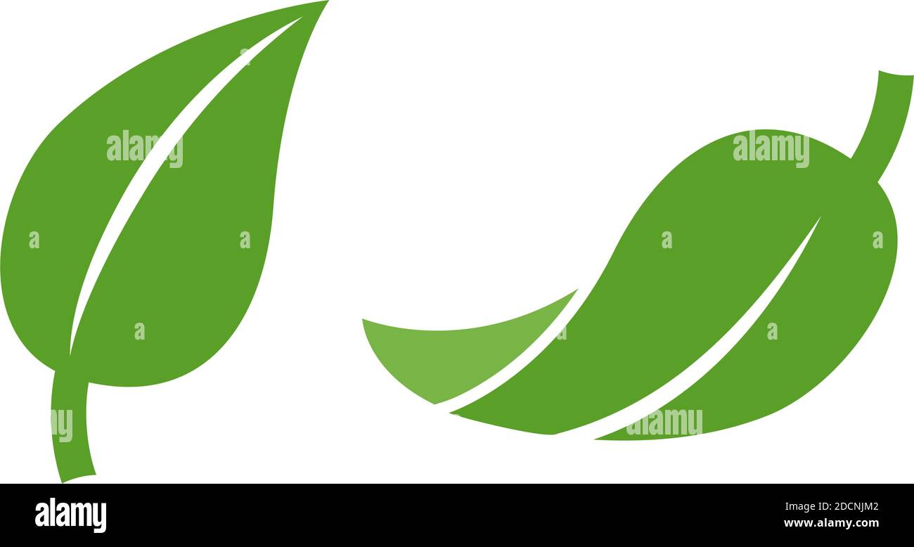 Leaf icon ecology symbol hi-res stock photography and images - Alamy