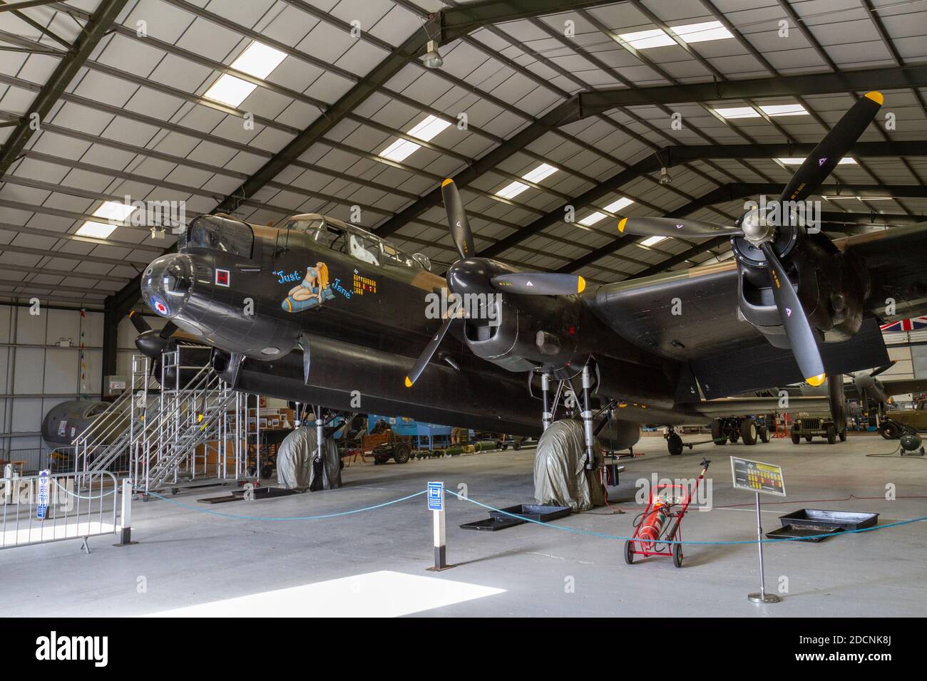 Lancaster bomber (NX611) from WWII, 'Just Jane', Lincolnshire Aviation ...