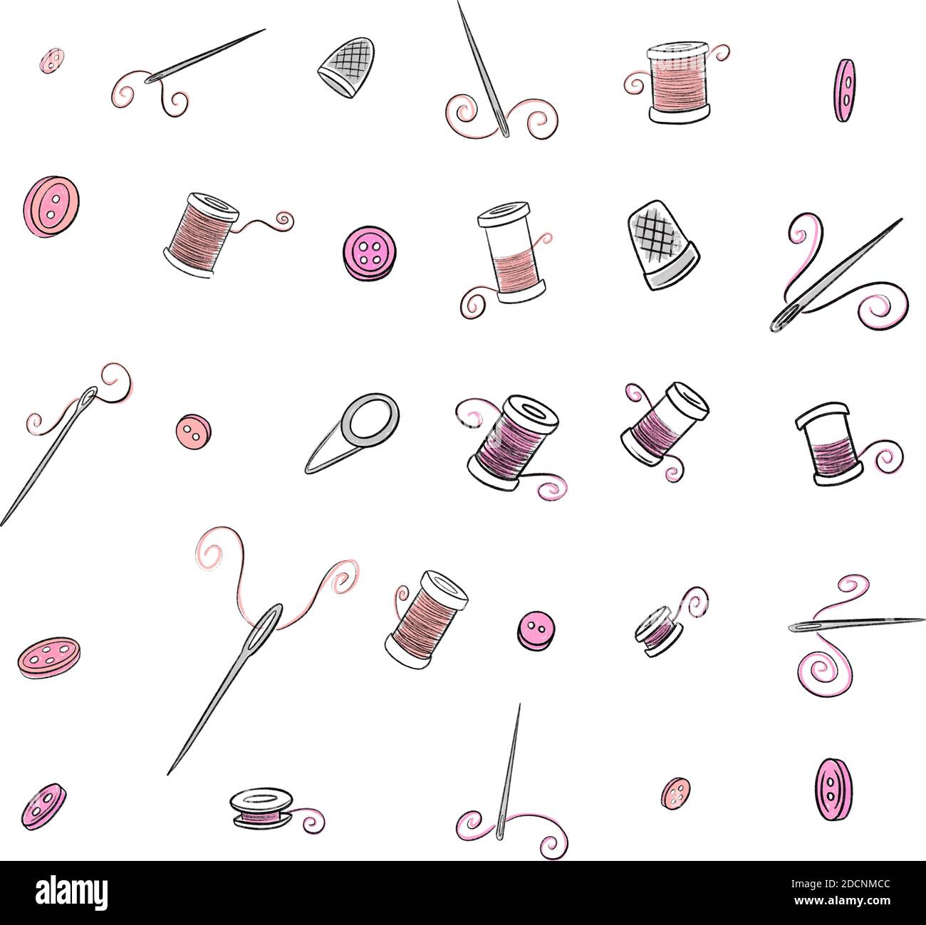 Sewing Equipment Needles, Thread Cotton Reels and Buttons for Crafts ...