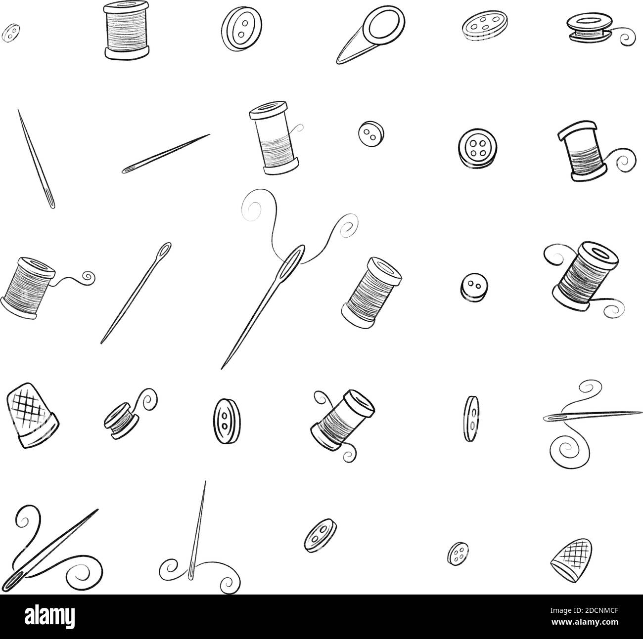 Sewing machine reels Stock Vector Images - Alamy