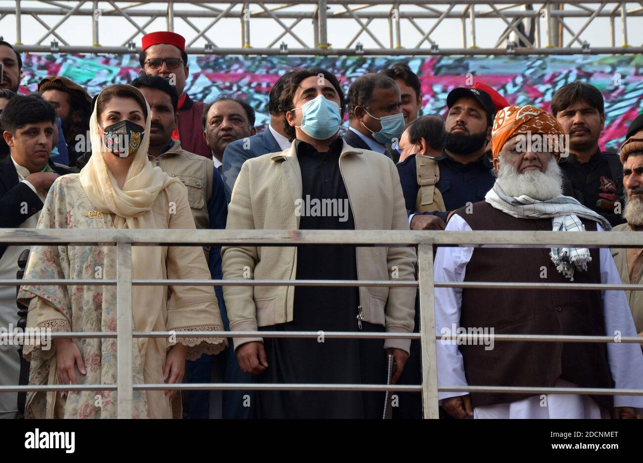 Peshawar, Pakistan. 22nd Nov, 2020. A view of the anti government rally ...