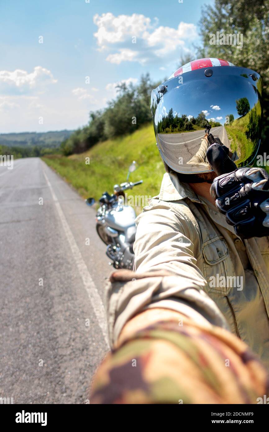 Man riding a chopper hi-res stock photography and images - Alamy