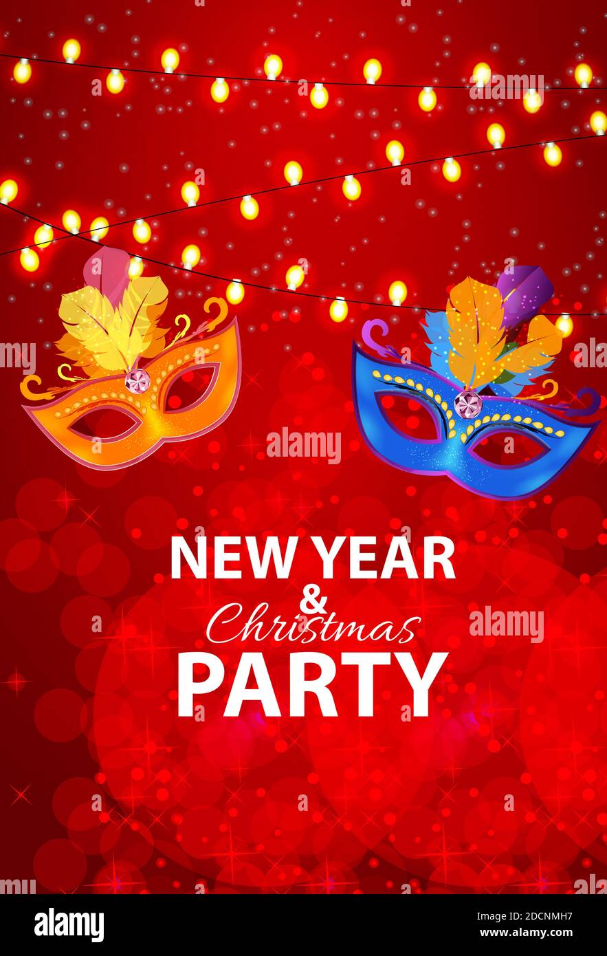 Abstract Beauty Merry Christmas and New Year Party Background with ...