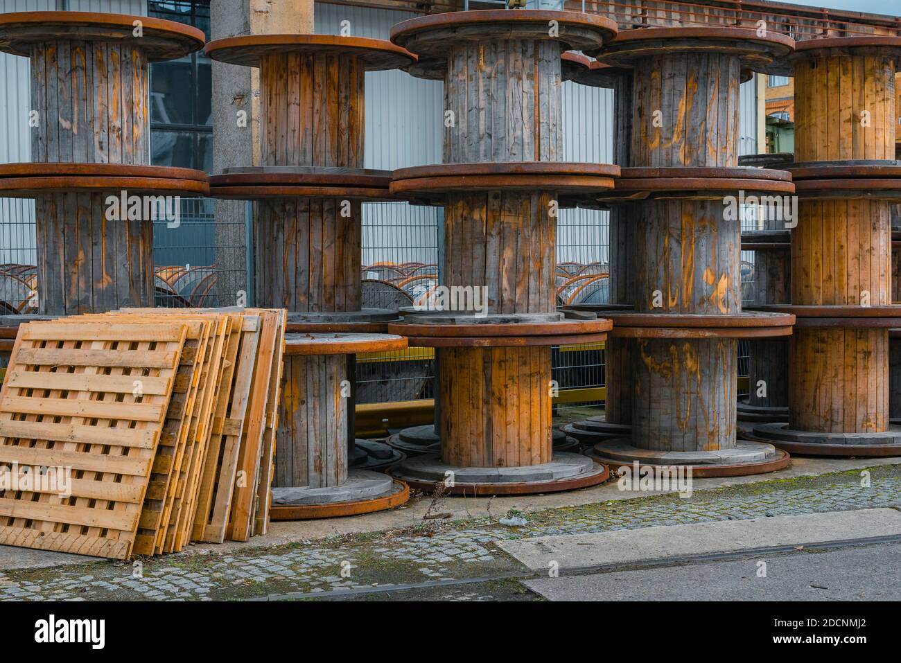 Vintage Cable Reel High Resolution Stock Photography and Images - Alamy