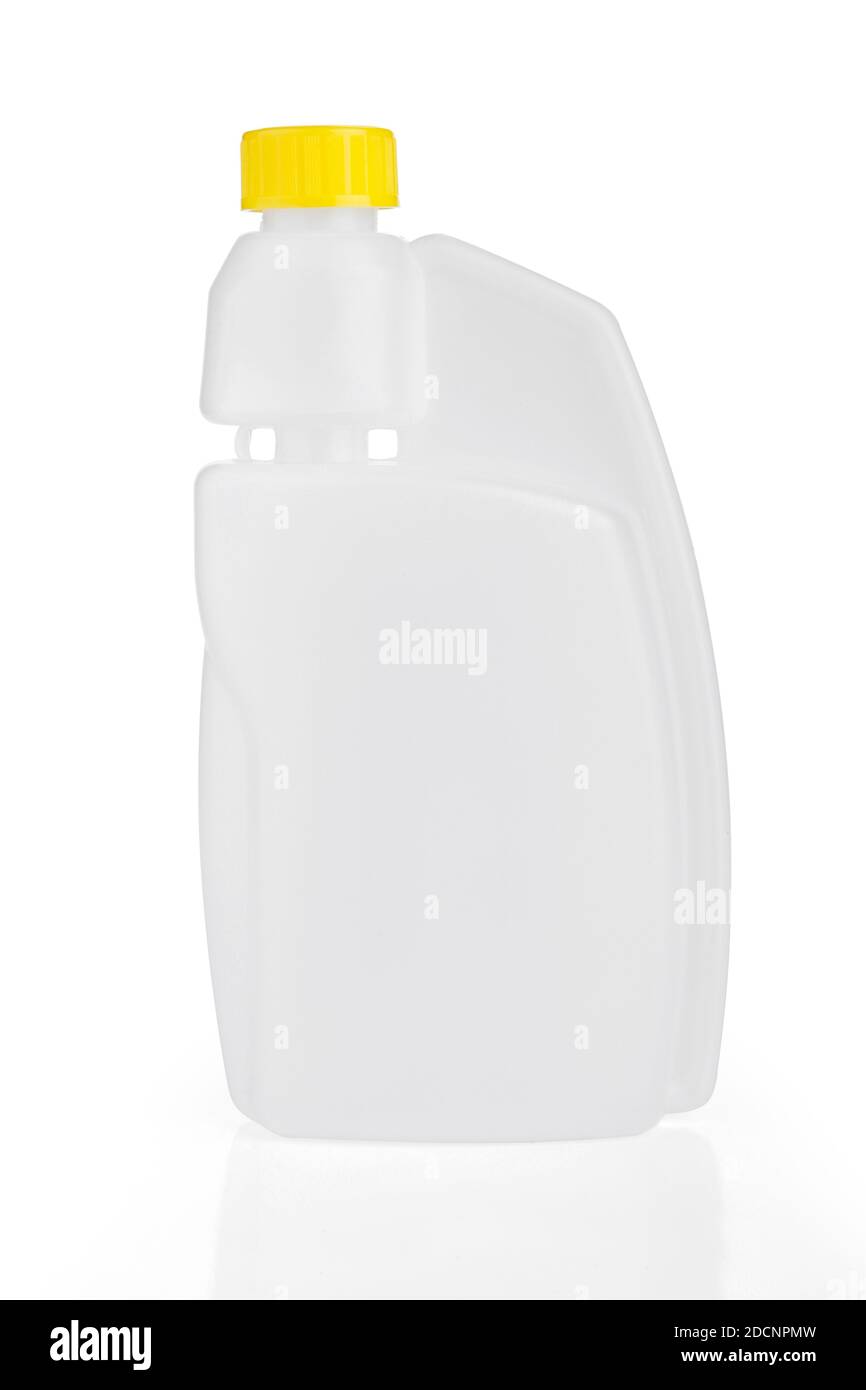 Plastic bottle without label on white background Stock Photo - Alamy