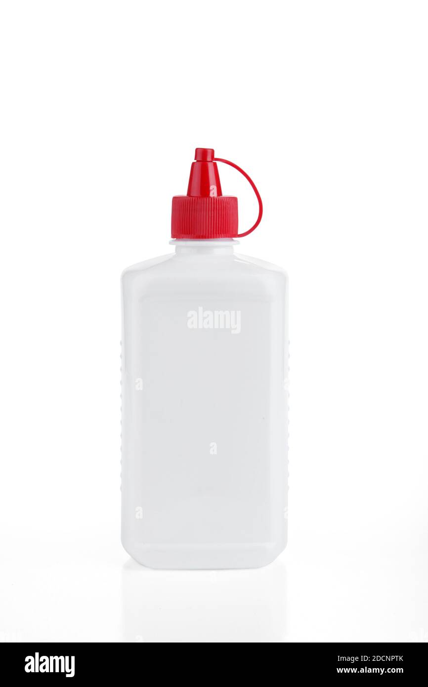 Plastic bottle without label on white background Stock Photo - Alamy