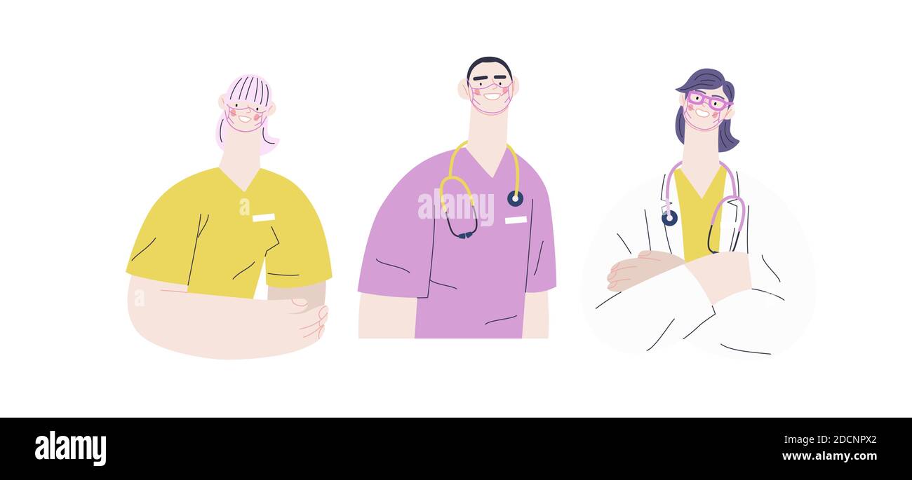 Medical insurance -best doctors -modern flat vector concept digital ...