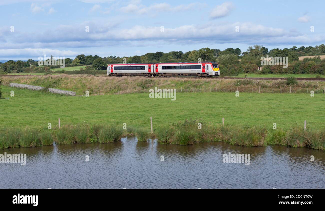 Transport For Wales Alstom Coradia class 175 train running through the ...
