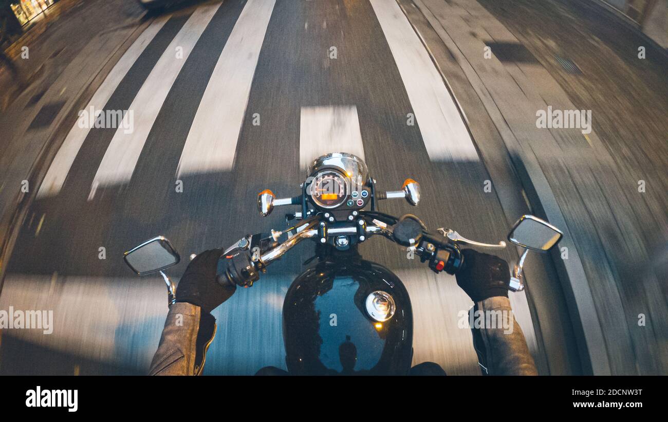 Motorbike road view hi-res stock photography and images - Alamy