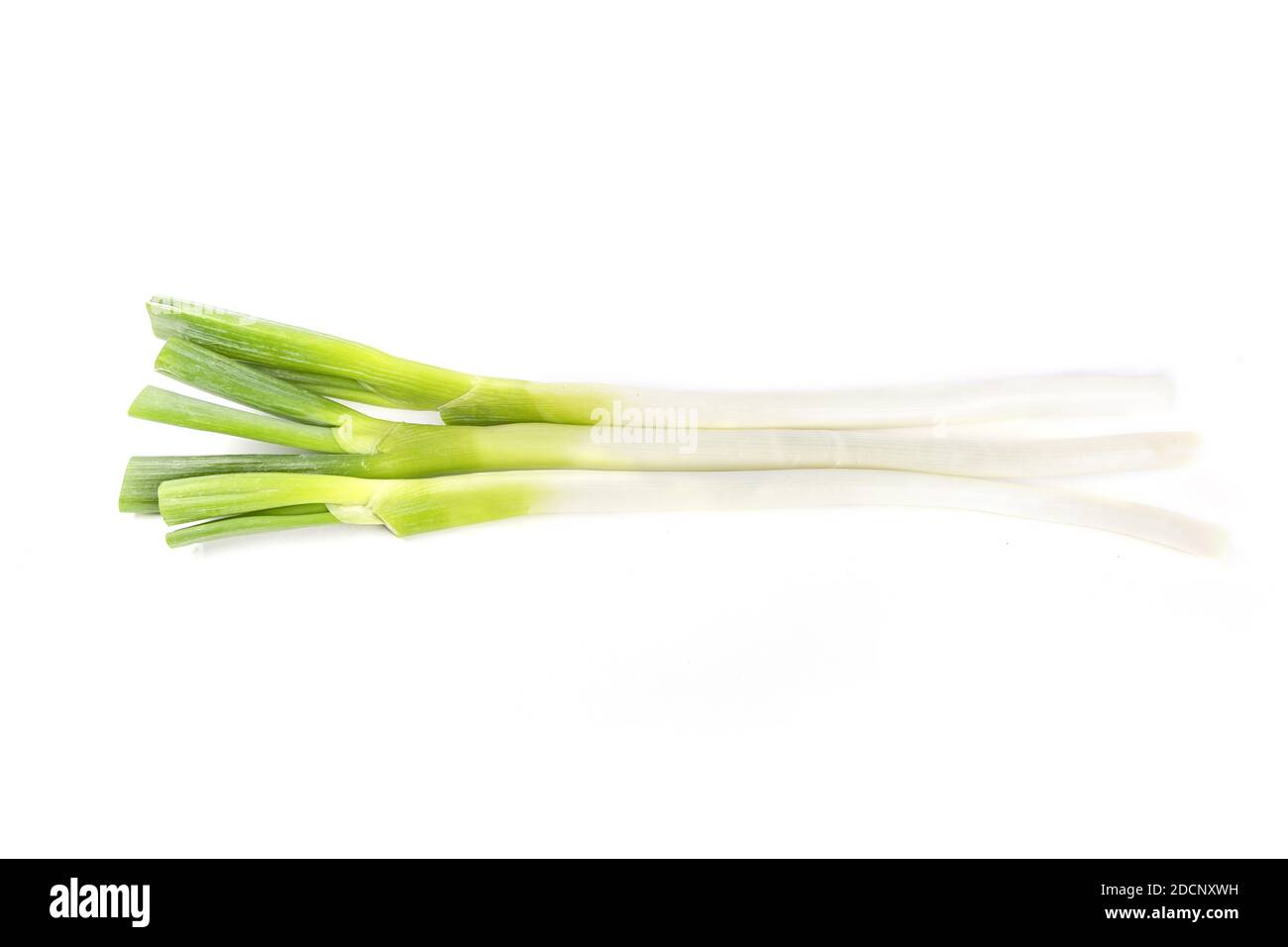 Fresh green onion isolated on a white background Stock Photo - Alamy