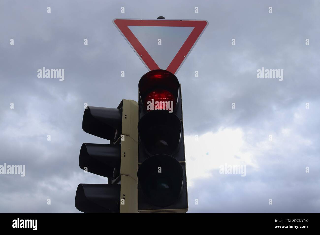 Green and red traffic lights for pedestrian and cars found in Germany ...