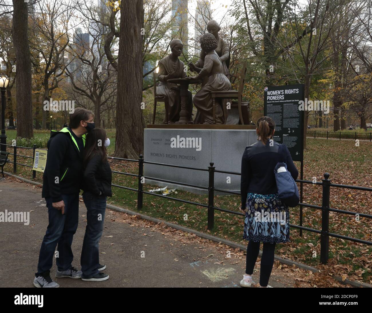 New York, New York, USA. 22nd Nov, 2020. Park goers view sculptor ...