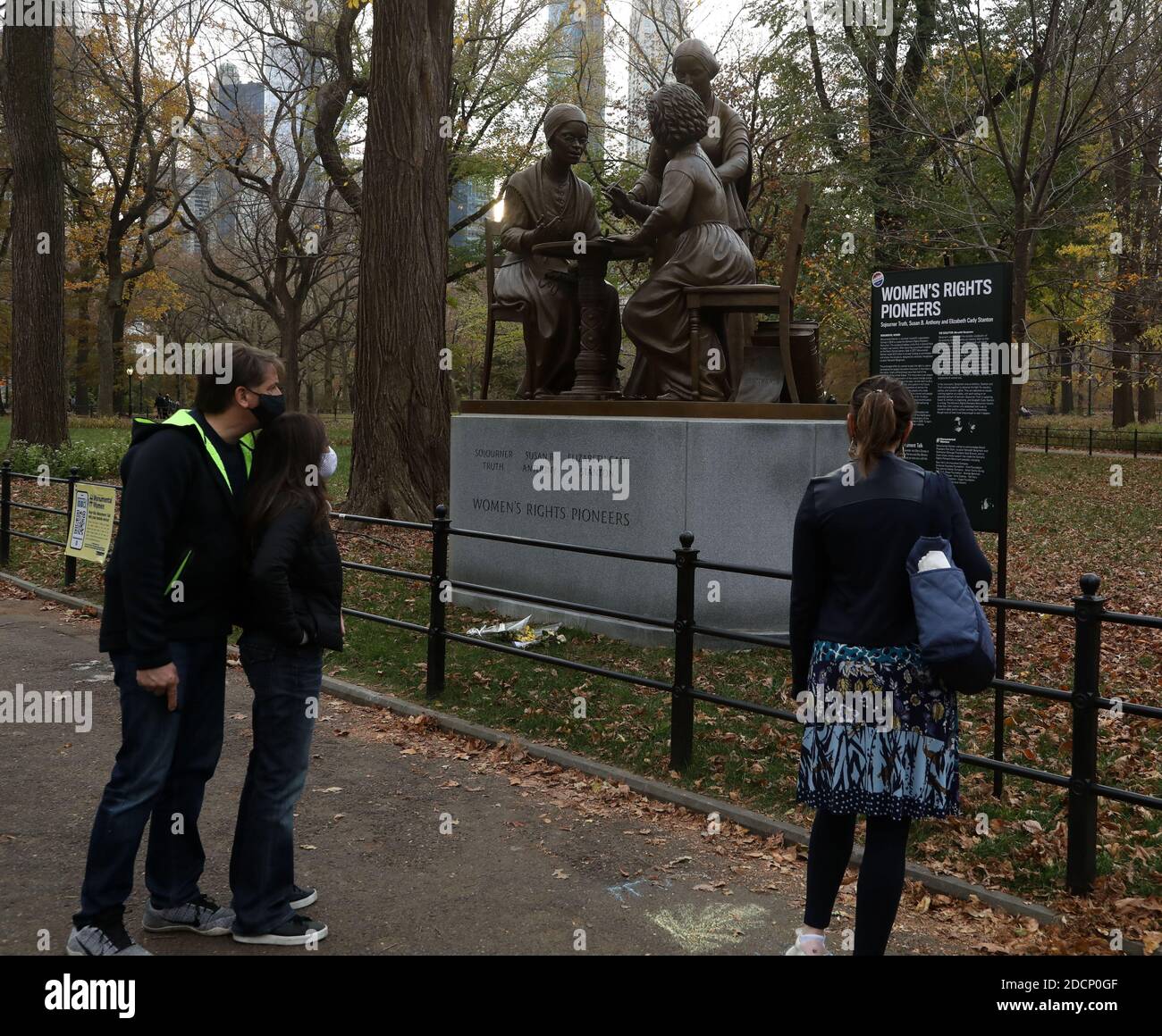 New York, New York, USA. 22nd Nov, 2020. Park goers view sculptor ...
