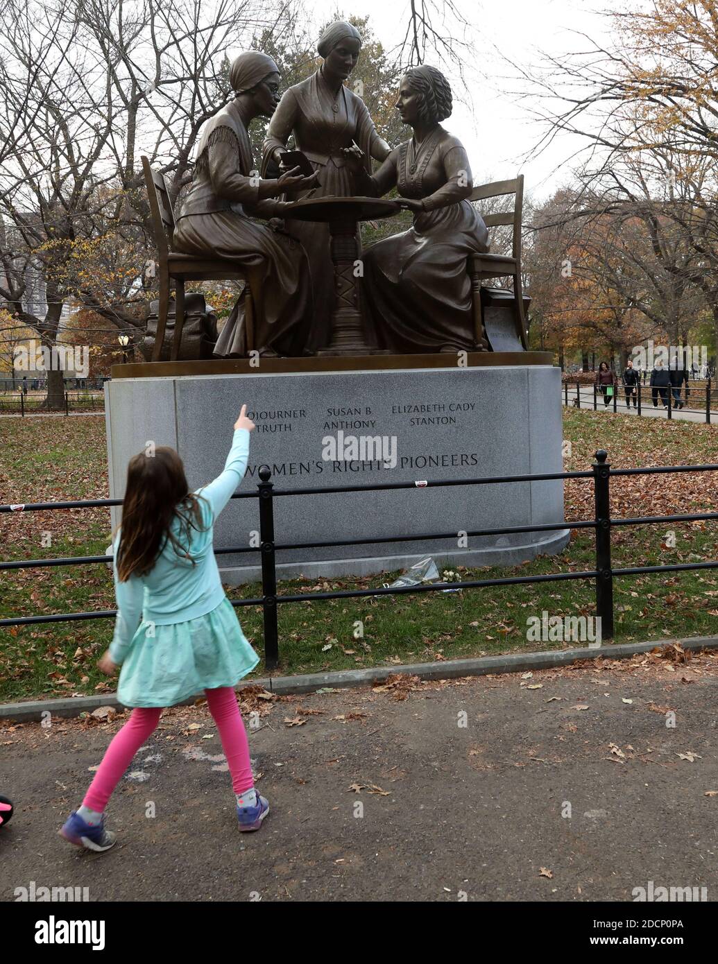 New York, New York, USA. 22nd Nov, 2020. A young girl views sculptor ...