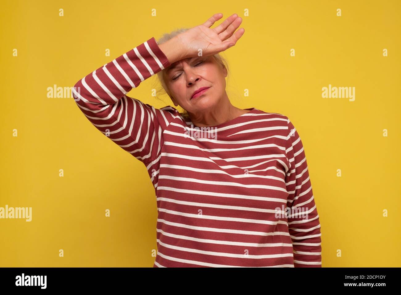 Exhausted female face hi-res stock photography and images - Alamy