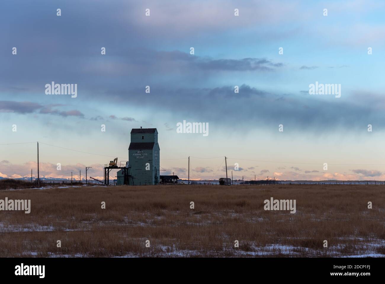 Brant, Alberta - November 21, 2020: Brant's old Alberta Wheat Pool ...
