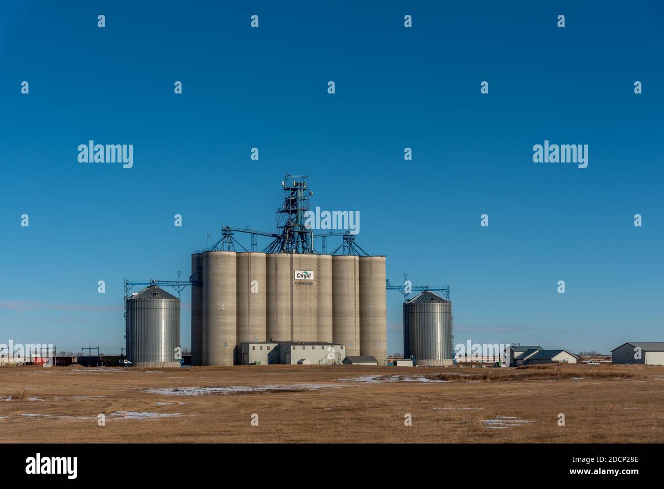Carseland, Alberta - November 21, 2020: Cargill Grain elevator outside ...