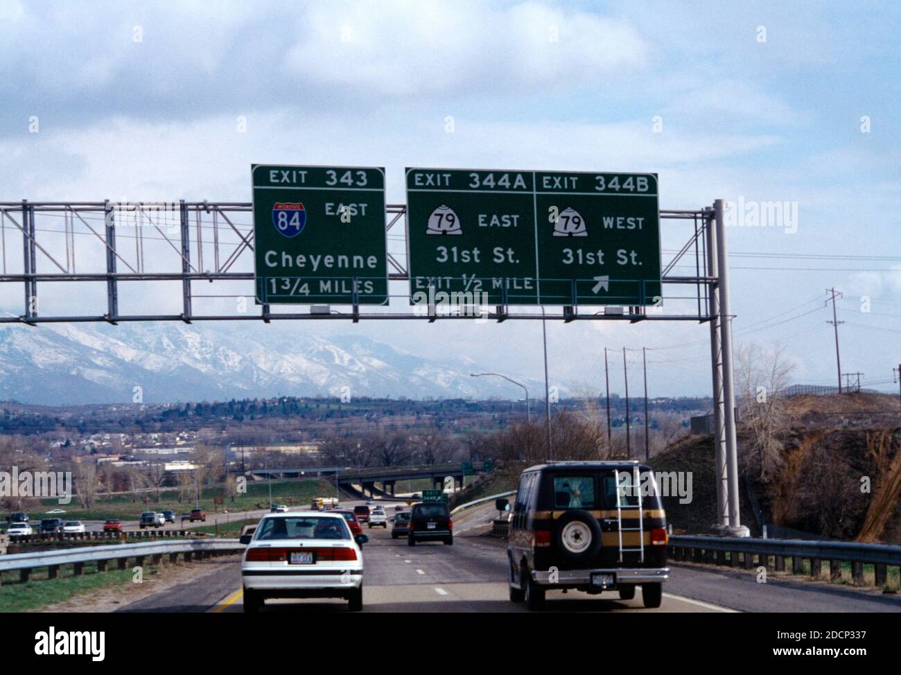 Salt Lake City Utah USA Freeway Green Overhead Direction Signs Stock ...