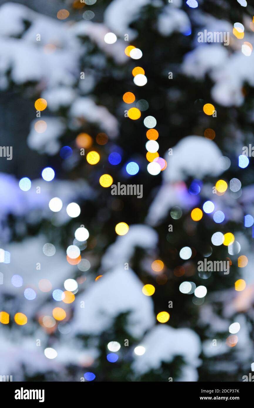 Christmas lights defocused Stock Photo - Alamy