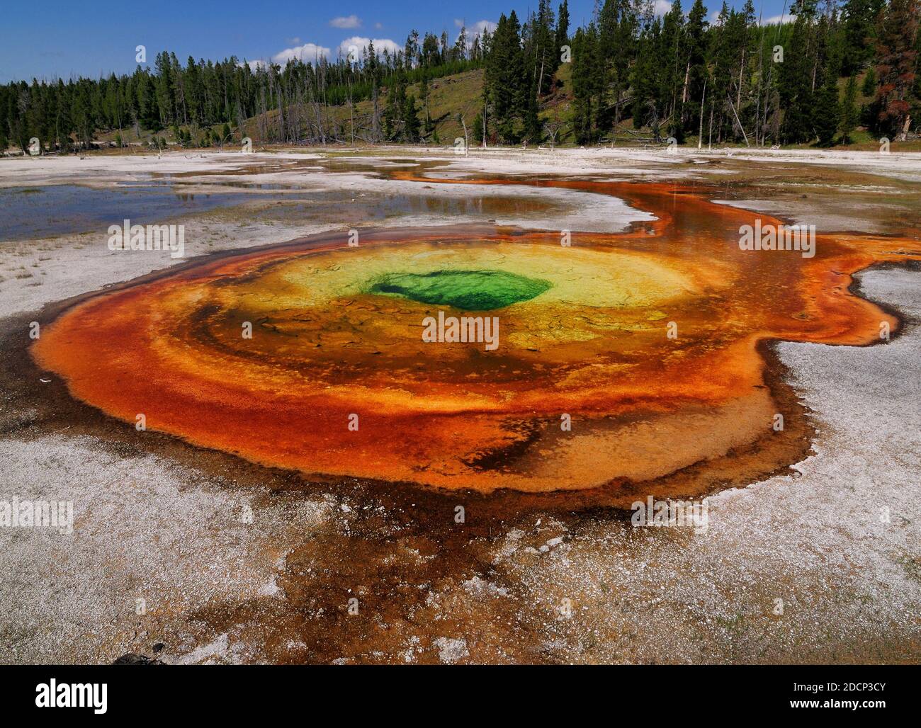 Colorful Chromatic Pool At Upper Geyser Basin Yellowstone National Park ...