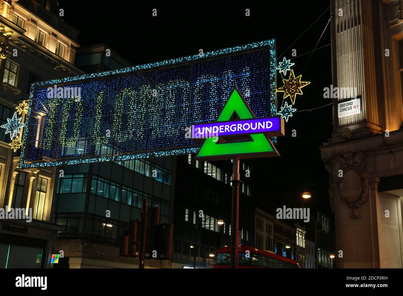 London, UK. 22 November 2020. Underground signs are re-imagined as ...