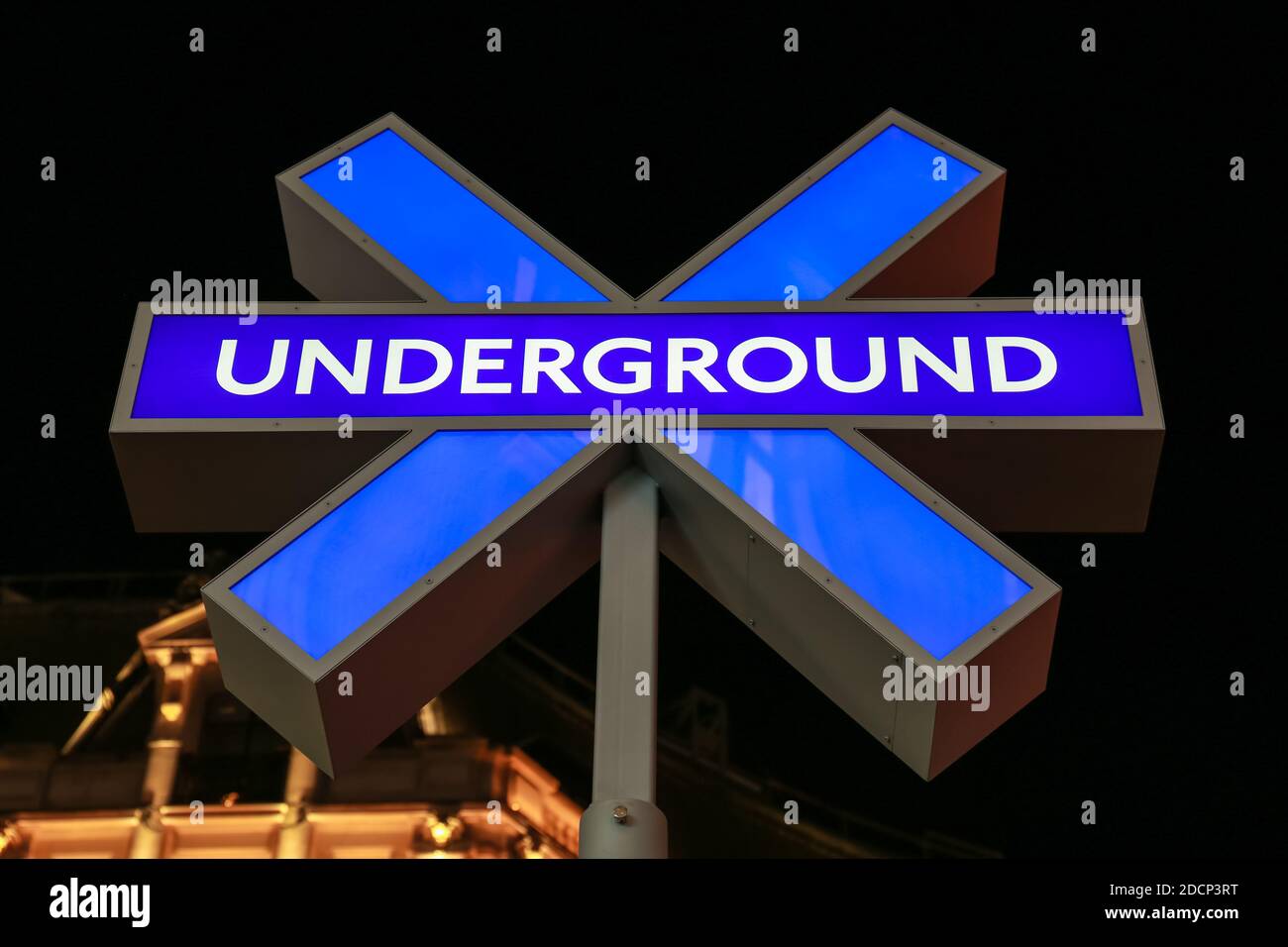 London, UK. 22 November 2020. Underground signs are re-imagined as ...