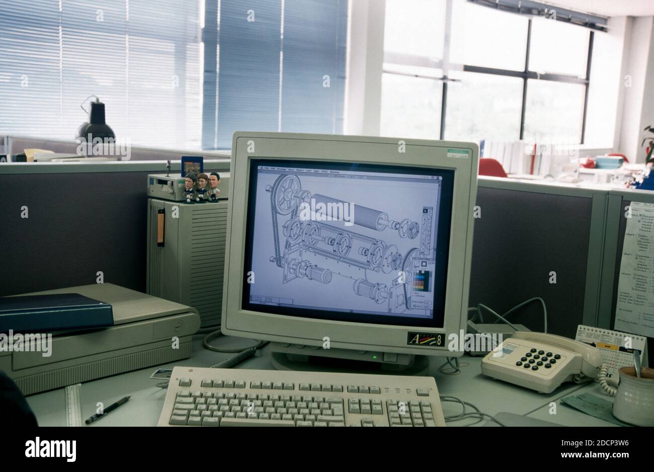 Pc Screen Drawing Of Sub Assembly Crosrol Stock Photo - Alamy
