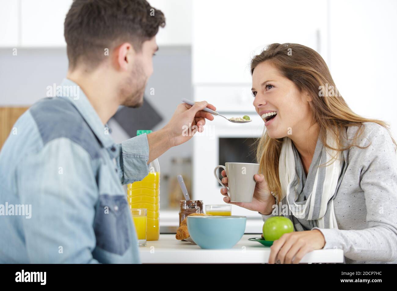 Spooning couple hi-res stock photography and images - Alamy