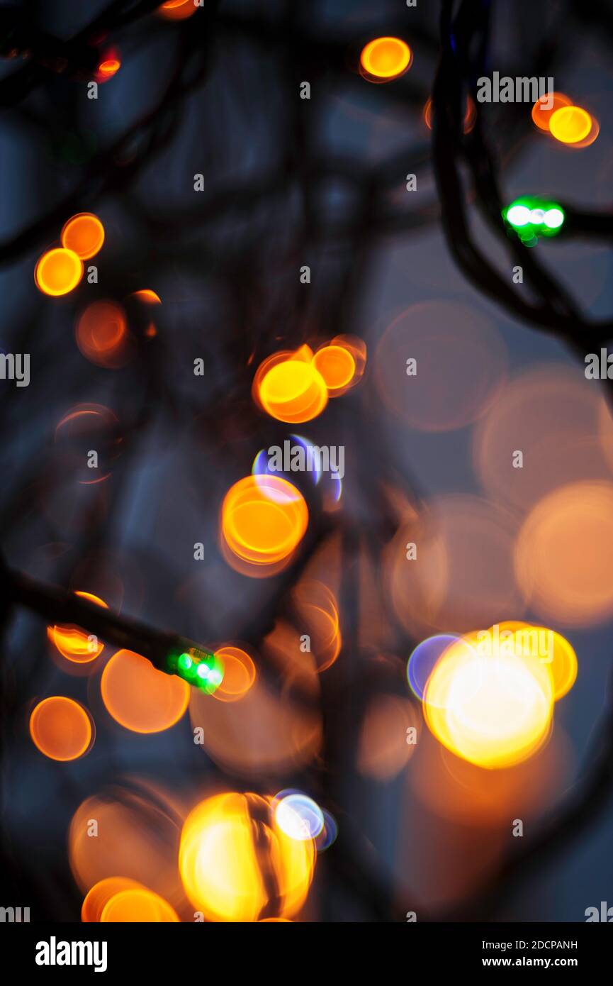 Christmas lights defocused Stock Photo - Alamy